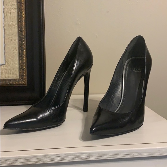 Stuart Weitzman | Shoes | Stuart Weitzman Black Leather Legend Pumps ...